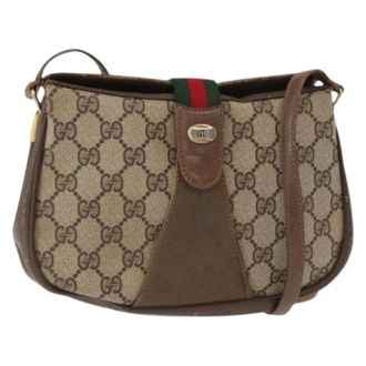 Gucci Sac bandouli&egrave;re en toile Pre-owned - Femme - Pre-owned - Beige - Taille: ONE Size