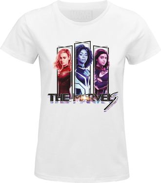 MARVEL The WOMAVLSTS024 Damen T-Shirt, Wei&szlig;, Gr&ouml;&szlig;e XXL, wei&szlig;, XXL