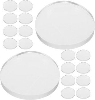 Angoily 50 Stück Tischset Aus Glas Nicht-schlupftisch-Pads Glas Tisch -stoßstangen Glastischschützer Tischabstandshalter Transparent
