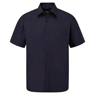 Russell Athletic Chemise &agrave; Manches Courtes en Popeline Russell Collection pour Homme (4XL) (Bleu Marine)