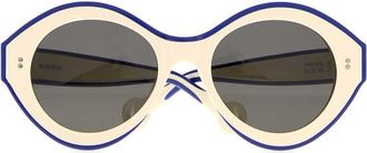 J.W.Anderson Mens Two-Tone Acetate Sunglasses Offwhiteblue Exterior: Occhiali Da Sole