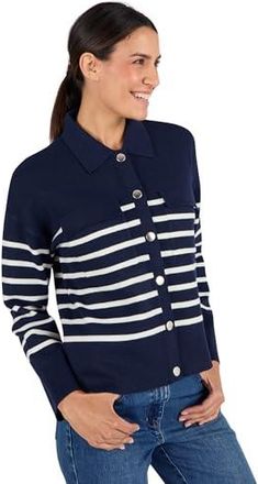 Damart Gilet pressionn&eacute; Thermolactyl Femme Bleu Ray&eacute; Taille 42/44