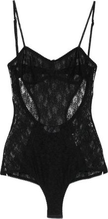 The Attico Femme, Tops, Noir, Taille: 38 FR Lace Bodysuit