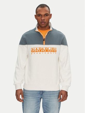 Napapijri Sweatshirt B-Saturnia NP0A4ICHN1A1 Wei&szlig; Regular Fit