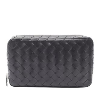 Bottega Veneta Pochette en cuir Pre-owned - Femme - Pre-owned - Noir - Taille: ONE Size