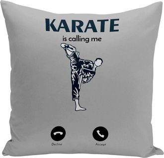 Fabulous Kissen mit Kissenbezug 40x40 cm Karate is Calling Me Sport Kampfkunst