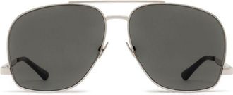 Saint Laurent Eyewear Sonnenbrille mit Oversized-Gestell - Silber