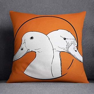 Bonamaison Le Jardin du Lin Kissenhüllen, Cotton, Mehrfarbig, 45x45