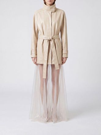 Paloma Wool Kurze Jacke aus Leinen und Kunstleder mit Tailleng&uuml;rtel