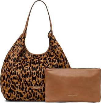 Gianni Chiarini Dua Tote Bag mit Leoparden-Print - Braun