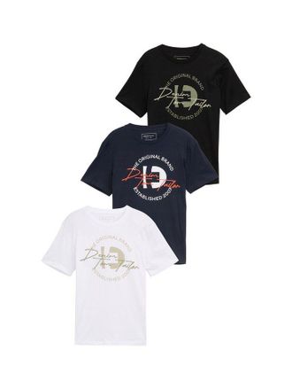 Tom Tailor T-Shirt (Packung, 3-tlg) mit Print