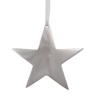 Creativ Home Aluminium Stern Hänger. EIN hochwertiger STERNHÄNGER aus Alu mit Schleifenband. Ca 10 cm