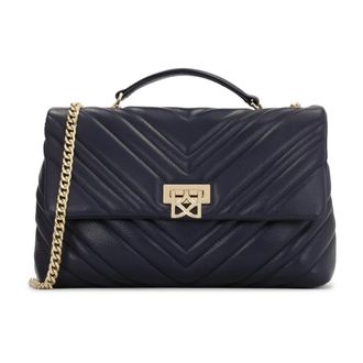 Kazar Femme, Sacs, Bleu, Taille: ONE Size Sac &agrave; main matelass&eacute; bleu marine &agrave; cha&icirc;ne