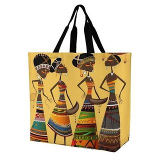 Generic Culture Africaine Cr&eacute;ative Sac Cabas Pliable Tote Bag Grand Sac A Main Femme Pour Shopping Travail Universit&eacute;
