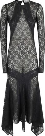 The Attico Femme, Robes, Noir, Taille: 36 FR Robe Midi en Dentelle