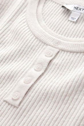 Next Strickpullover Superweiches Henley-Langarmoberteil in Lagenoptik (1-tlg)