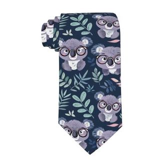 Generic Lunettes Koala Cravatte Décontractée Cravate Homme Élégante Cravate Pour Formelle Entreprise Mariages