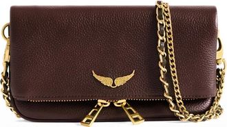 Zadig&Voltaire Mini Rock Grained Leather Clutch Bag