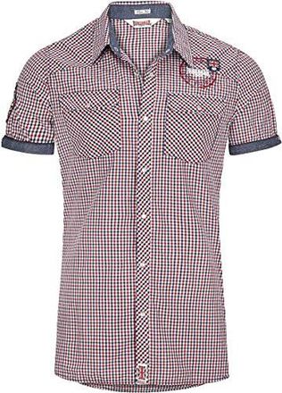 Lonsdale London Reigate Homme Chemise Manches Courtes Bleu/Rouge/Blanc L
