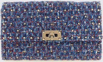 Valentino Garavani Rockstud Spike Mini-Handtasche aus Tweed mit Stickerei