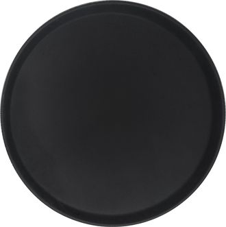Argon Tableware 1x Schwarz 35.5cm Rundes Rutschfestes Serviertablett - Groß Plastik Küche Essen Tee Kaffee Abendessen Tisch Getränke Partyteller - Von Argon Tischware