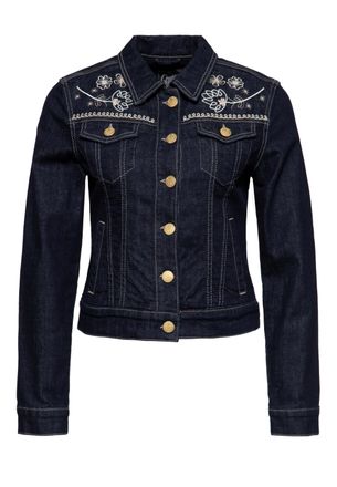Queen Kerosin Damen Western Jeansjacke Denim