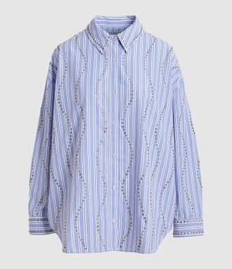 Essentiel Chemise Jehlani Blanc Bleu Clair