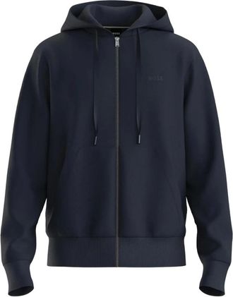 HUGO BOSS Homme, Sweatshirts et sweats &agrave; capuche, Bleu, Taille: L Zip-Through Hooded SweaT-shirt