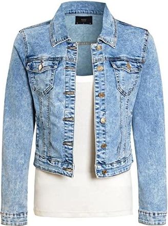 SS7 Femmes Veste en Jean Bleu Clair Extensible