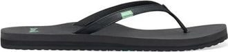 Sanuk Womens Yoga Joy Sparkle Flip-Flop, Noir, 37 EU