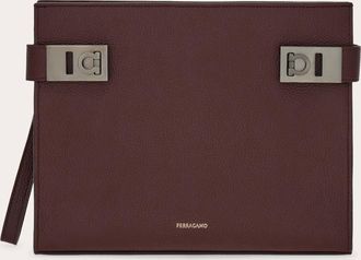 Ferragamo Herren Herrentasche mit Hug Schnalle Rot
