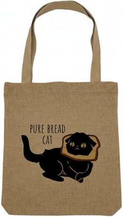 Fabulous Sac Shopping Tote Bag Aspect Lin - Pure Bread Cat Race Bread Humor Illustration - Sac de Courses Toile Epaisse 360g Beige Naturel Cabas Port&eacute; Epaule S