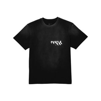 Purple Logo-print Cotton T-shirt