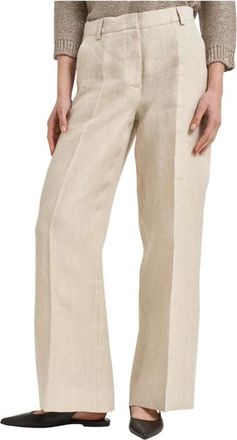 Max Mara Femme, Pantalons, Beige, Taille: 34 FR Pantalone gamba dritta