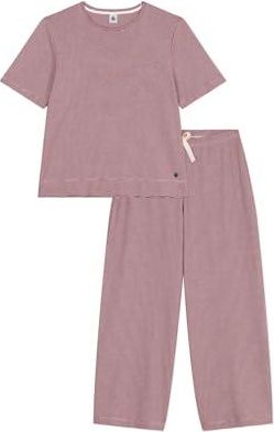 Petit Bateau Clementine Vêtements Nuit, Amarante/Marshmallow, L Femme