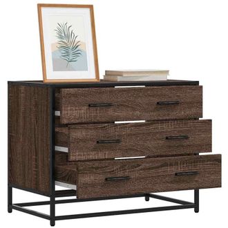 vidaXL Commode chêne marron 70x41x56 cm bois dingénierie - Vidaxl