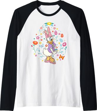 Disney Daisy Duck with Bunny Ears and Easter Egg Spring Raglan