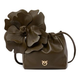 Pinko Pinko - Mini sac &agrave; d&eacute;tails floraux - Femme - Sacs - Vert - Taille: ONE Size