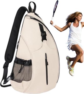 Generic Tennisschl&auml;ger Tasche - Kapazit&auml;t Outdoor-Sportveranstalter Slingrucksack, Verstellbarer Schultergurt, Eingebautes Racketfach, Aufbewahrungstaschen mi