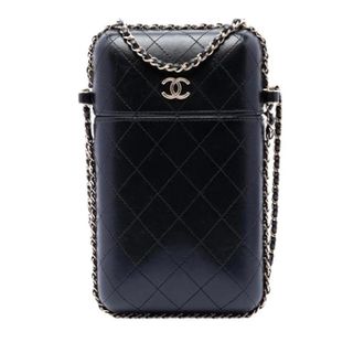 Chanel Porte-t&eacute;l&eacute;phone Pre-owned - Femme - Pre-owned - Noir - Taille: ONE Size