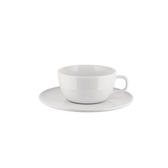 Alessi Itsumo NF07/87S - Set Bestehend aus Eine Filterkaffee-Obertasse und Untertasse für den Täglichen Gebrauch, Minimalistische Ästhetik, aus Weißem Porzel
