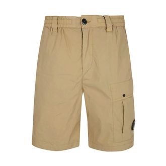 C.P. Company C.p. Company, Homme, Shorts, Beige, Taille: XL 50 Fili Stretch Loose Lens Cargo Shorts