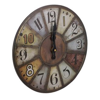 Cabilock 1st&uuml;ck Vintage Wand Uhr Retro Mute Wandh&auml;ngende Uhr F&uuml;r Schlafzimmer Wohnzimmer Und B&uuml;ro Kreatives Design Mit Gro&szlig;er Lesbarkeit Und Leisen Zeigern