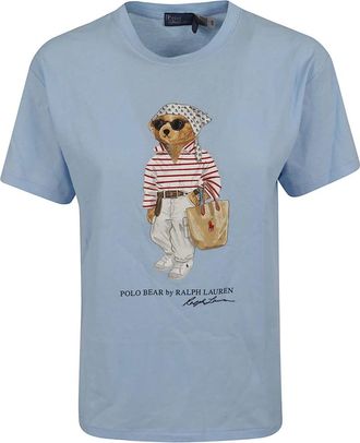 Polo Ralph Lauren Femme, Tops, Bleu, Taille: 36 FR Knit T-Shirt