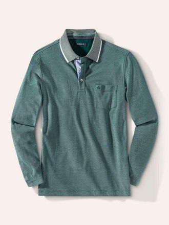 Walbusch Poloshirt Herren Extraglatt-Polo Thermoleicht Shirt b&uuml;gelfrei Angerautes Piqu&eacute;, leicht w&auml;rmend, pflegeleicht, mit Brusttasche