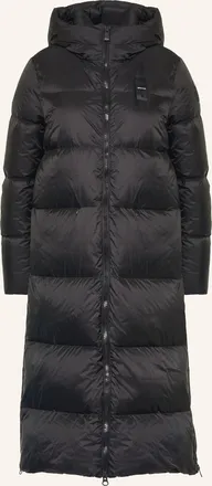 Blauer Daunenmantel Celia schwarz