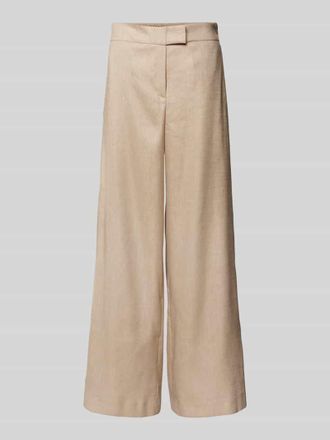 Jake*s Wide Leg Leinenhose mit Webmuster