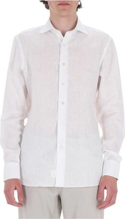 Borriello Homme, Chemises, Blanc, Taille: S Chemise en lin