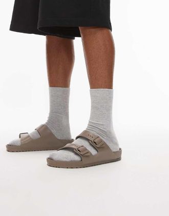 Birkenstock Arizona - Sandales &agrave; semelles en EVA - Gris taupe