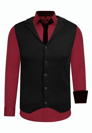 Rusty Neal Hemd mit Weste und Krawatte 3-teilig